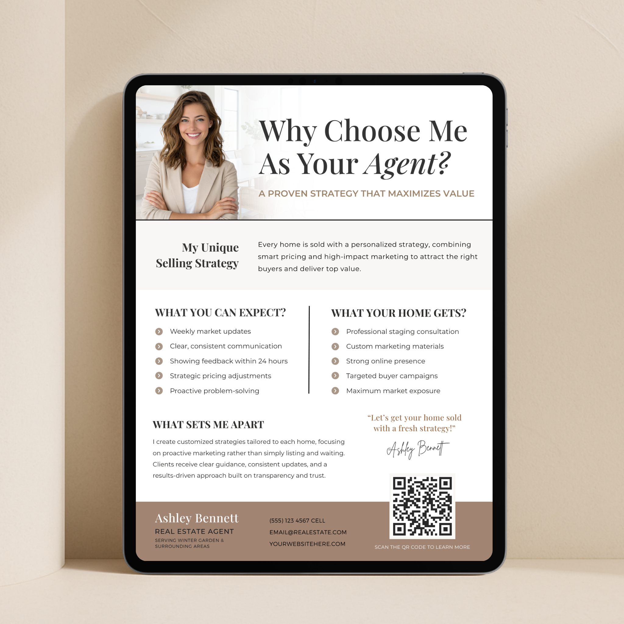 Why Choose Me Real Estate Flyer | Canva Listing Presentation Template ...